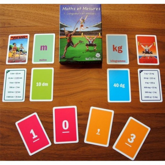 Maths et Mesures 1 : Longueurs et masses Cat's Family - Jeu de cartes ...