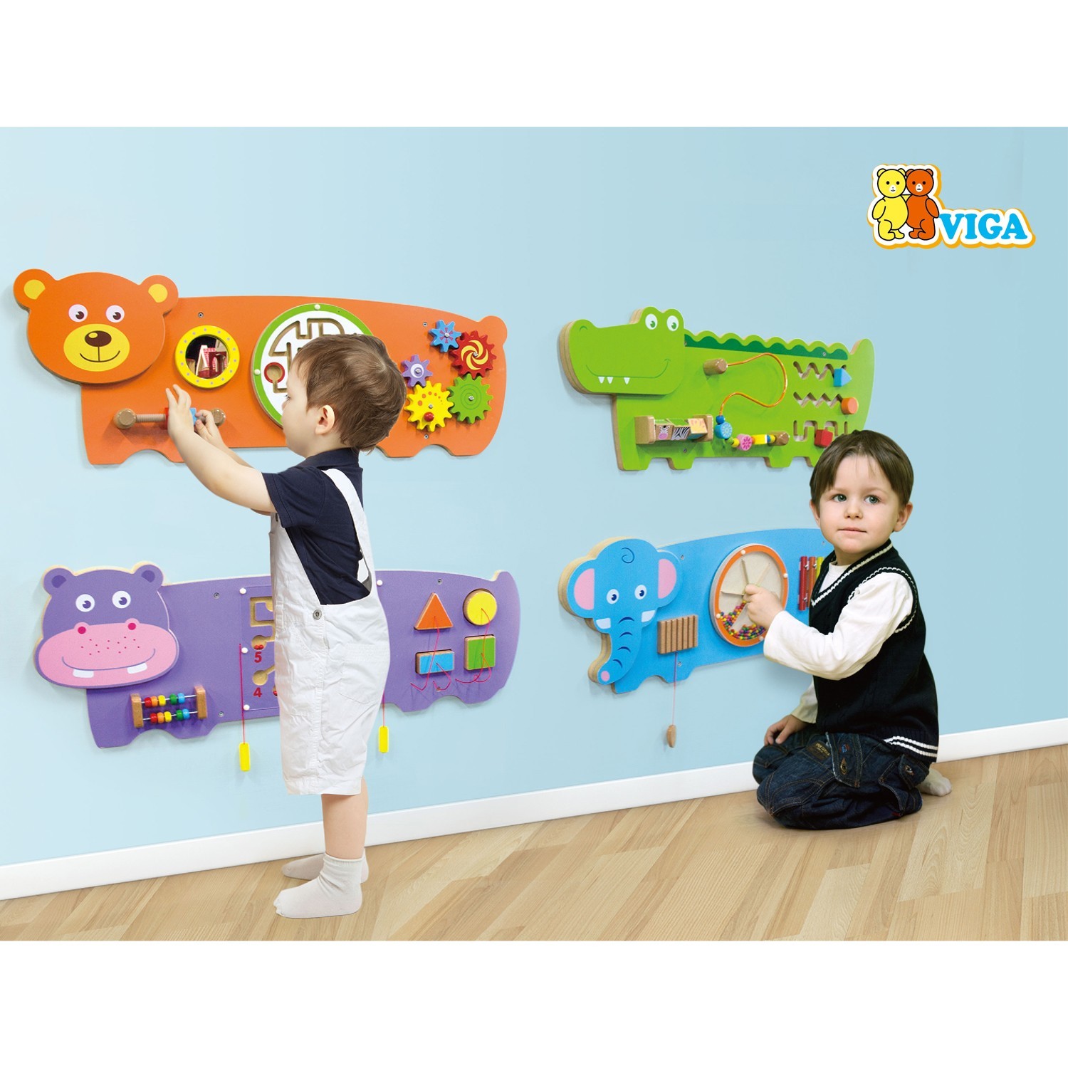 Jeu mural en bois Crocodile - Jeux pour salles d'attente et espaces de ...