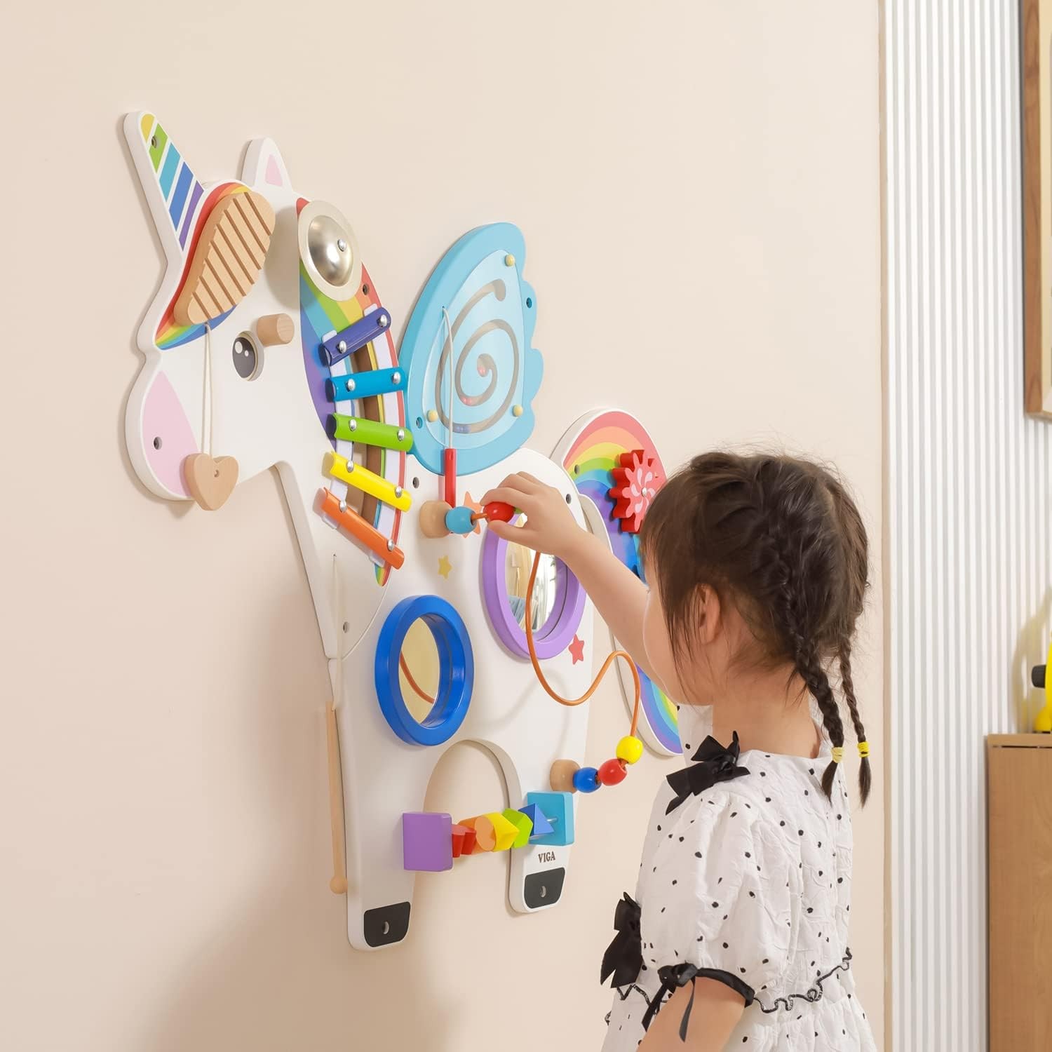 Jeu mural Licorne - Jeu pour aménagement coin jeux et salle d'attente ...